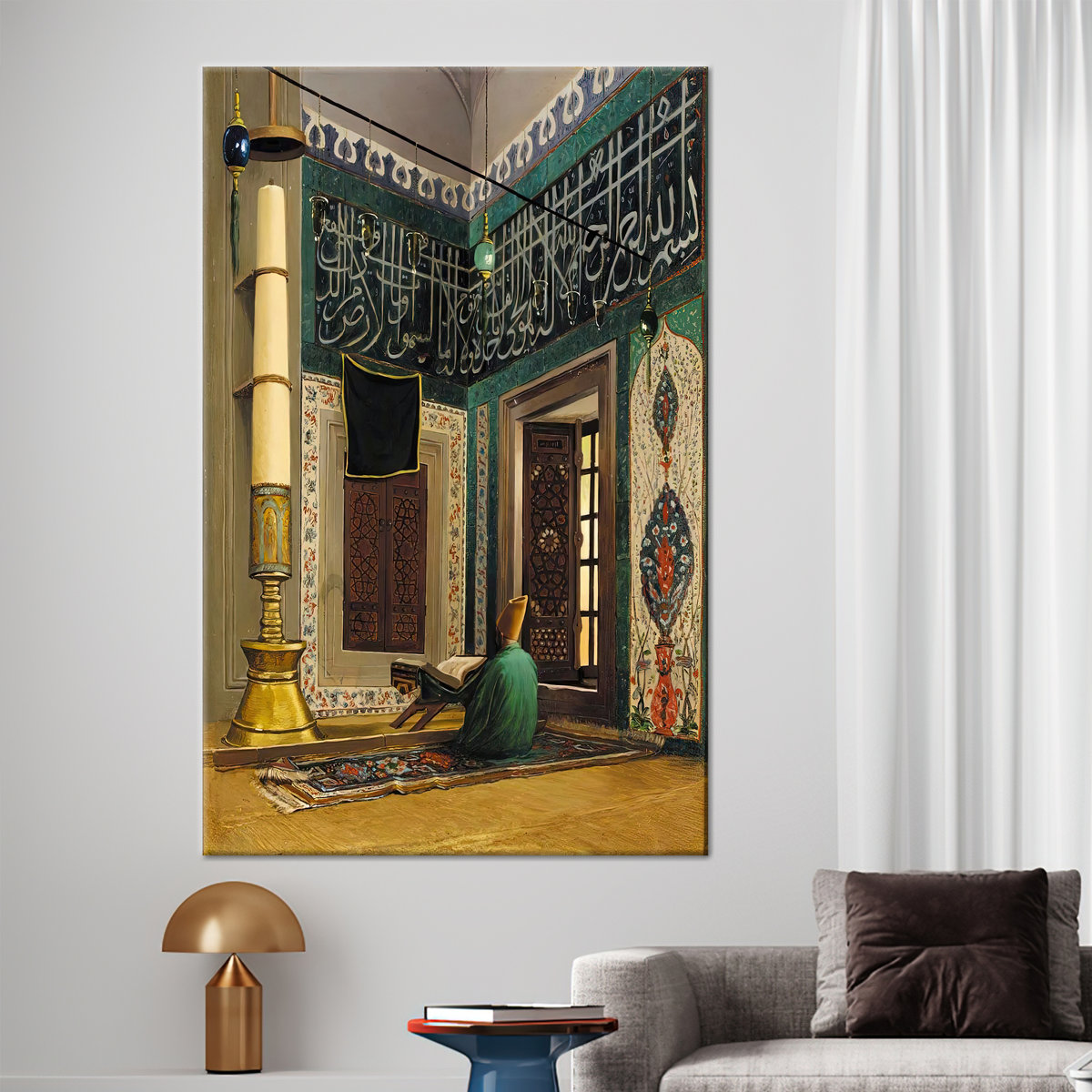kayra export Osman Hamdi Bey Inspired Islamic Canvas Art - Turkish Quran Artwork from Atik ...